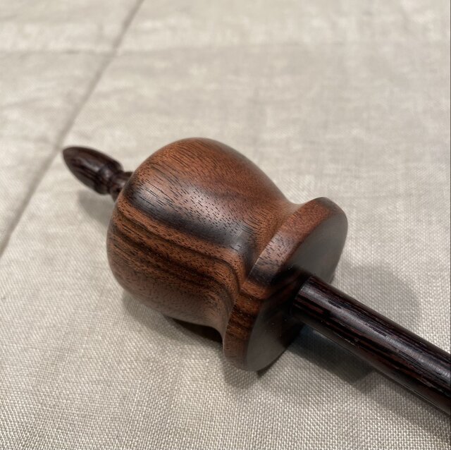 サポートスピンドル 縞黒檀(シマコクタン) 2025-4 | iichi 日々の暮らしを心地よくするハンドメイドやアンティークのマーケットプレイス