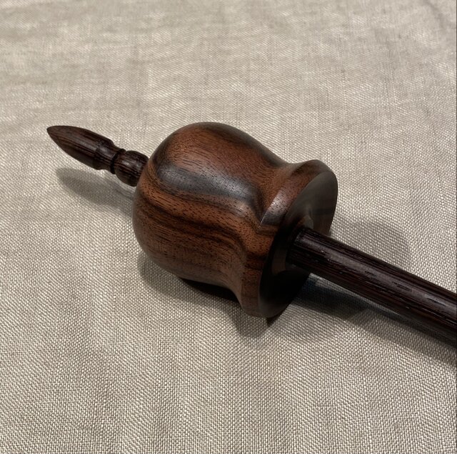 サポートスピンドル 縞黒檀(シマコクタン)2025-5 | iichi 日々の暮らしを心地よくするハンドメイドやアンティークのマーケットプレイス