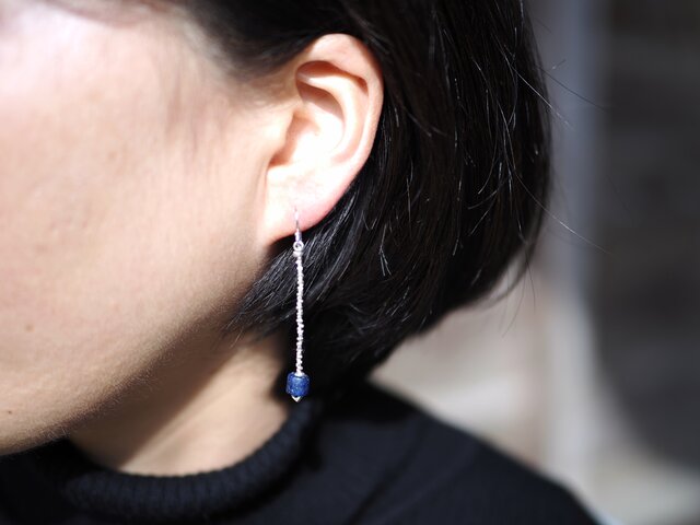 -Pyu beads- long pierce | iichi 日々の暮らしを心地よくするハンドメイドやアンティークのマーケットプレイス