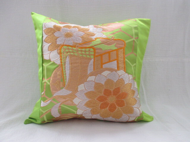 u71 裏付 帯 クッションカバー 座布団カバー ファスナー 40x40cm おしゃれ 毛布カバー | iichi 日々の暮らしを心地よくするハンドメイドやアンティークのマーケットプレイス