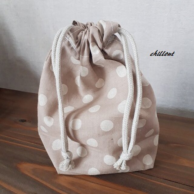 入園バッグ5点セット：ドット：ベージュ【0472】 | iichi 日々の暮らしを心地よくするハンドメイドやアンティークのマーケットプレイス