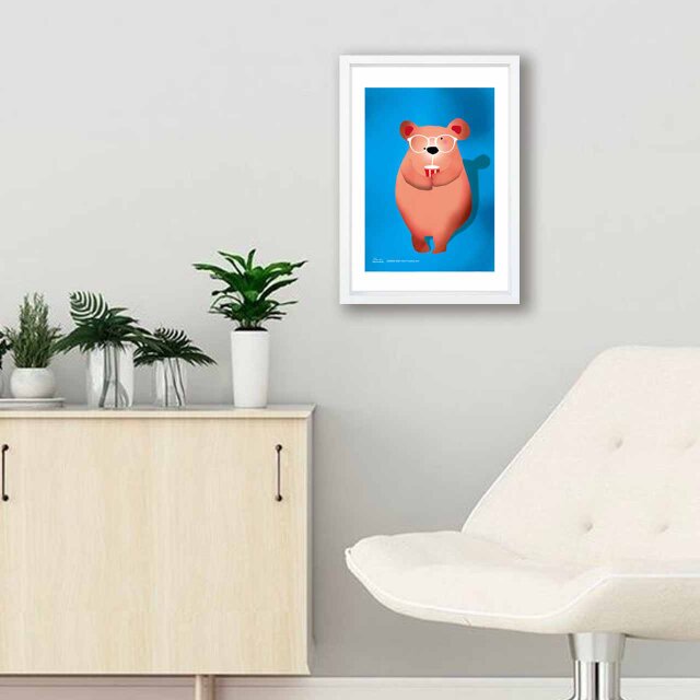 出てこないシェイク クマ 送料無料 個性が見つかるseiのサイト イラスト アート ポスター アートポスター A3 3300 | iichi 日々の暮らしを心地よくするハンドメイドや ...