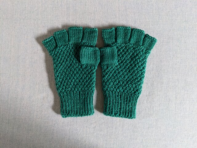 指先がオープンのメリノウール100%の手袋(男性用M〜L) | iichi 日々の暮らしを心地よくするハンドメイドやアンティークのマーケットプレイス