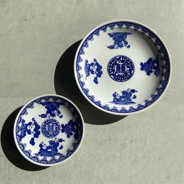 染付唐子 5.0皿 16cm 丸皿 | iichi 日々の暮らしを心地よくするハンドメイドやアンティークのマーケットプレイス