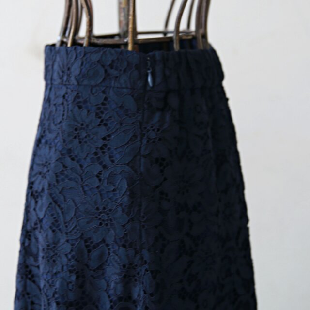 レース フレアスカート 3サイズ ネイビー 0465NV | iichi 日々の暮らしを心地よくするハンドメイドやアンティークのマーケットプレイス