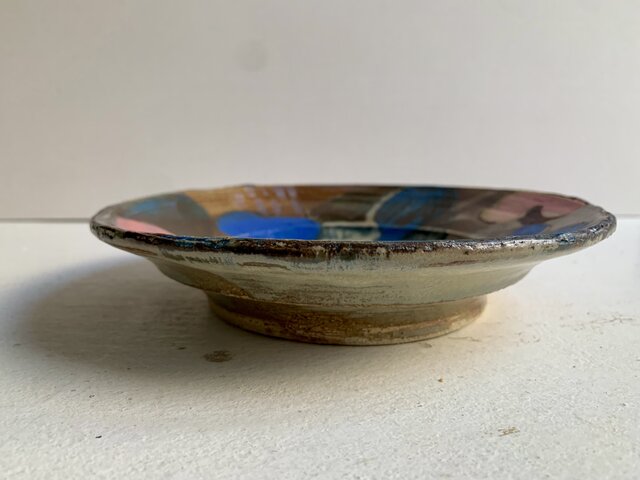 錆青ピンク6 浅鉢19cm | iichi 日々の暮らしを心地よくするハンドメイドやアンティークのマーケットプレイス