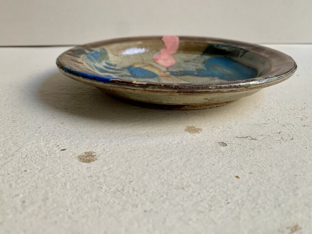錆青ピンク4 中皿18cm | iichi 日々の暮らしを心地よくするハンドメイドやアンティークのマーケットプレイス