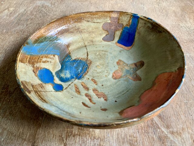 錆青ピンク2 浅鉢18cm | iichi 日々の暮らしを心地よくするハンドメイドやアンティークのマーケットプレイス