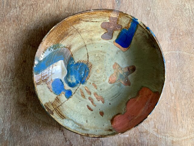 錆青ピンク2 浅鉢18cm | iichi 日々の暮らしを心地よくするハンドメイドやアンティークのマーケットプレイス