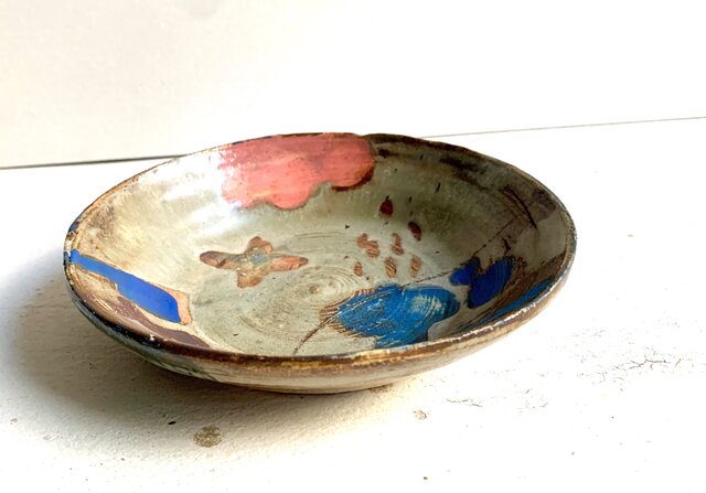 錆青ピンク2 浅鉢18cm | iichi 日々の暮らしを心地よくするハンドメイドやアンティークのマーケットプレイス