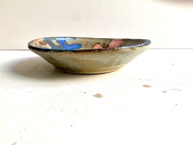 錆青ピンク1 浅鉢18cm | iichi 日々の暮らしを心地よくするハンドメイドやアンティークのマーケットプレイス