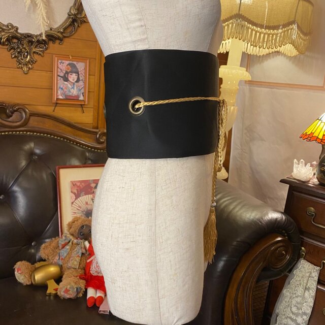 和洋折衷 名古屋帯 着物 和装 サッシュベルト 飾り帯 ウエストマーク リメイク L〜LL 梅や桜などの吉祥文様 ROB-50 | iichi 日々の暮らしを心地よくするハンドメイドや ...