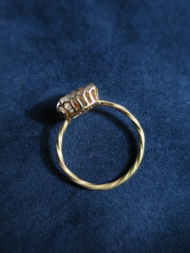 K18 Gilalite Limonaite in quartz Ring | iichi 日々の暮らしを心地よくするハンドメイドや ...