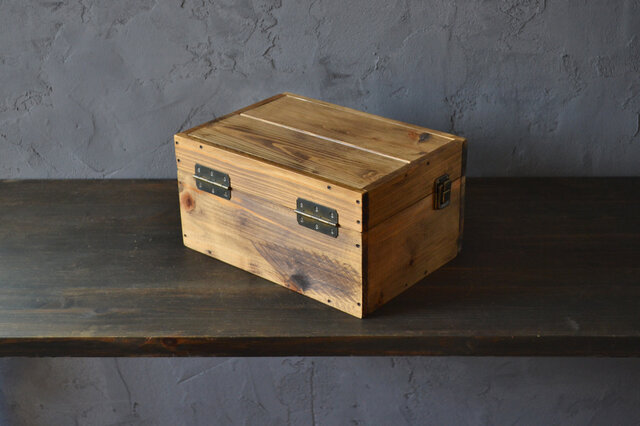 0310mito ≪木製ケース≫日本産ひのきのトランクBOX/Lサイズ | iichi 日々の暮らしを心地よくするハンドメイドやアンティークのマーケットプレイス