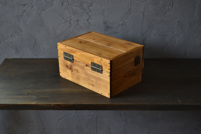0310mito ≪木製ケース≫日本産ひのきのトランクBOX/Lサイズ | iichi 日々の暮らしを心地よくするハンドメイドやアンティークのマーケットプレイス