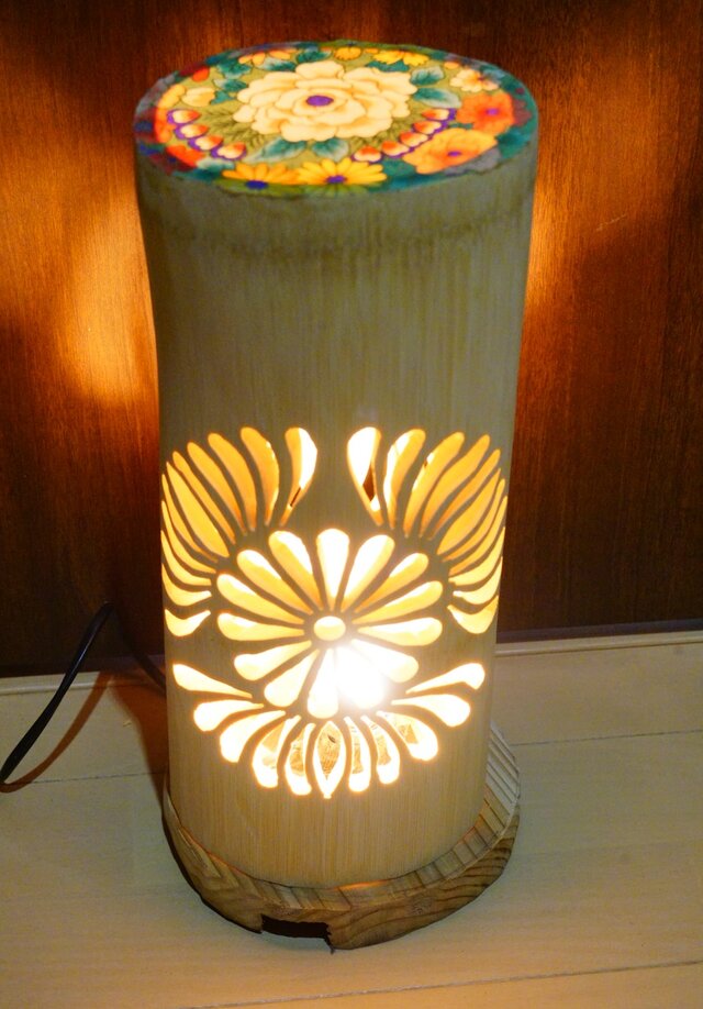 両面彫 竹灯り・竹あかり・竹灯籠 ～～ 癒しの灯り ★和の紋★～～ | iichi 日々の暮らしを心地よくするハンドメイドやアンティークのマーケットプレイス