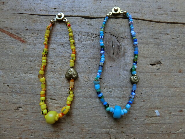 ＊happy price＊古のMIXブレス＠アジアのビーズ＋ベネチアシードビーMIX #LLsize | iichi 日々の暮らしを心地よくするハンドメイドやアンティークのマーケットプレイス