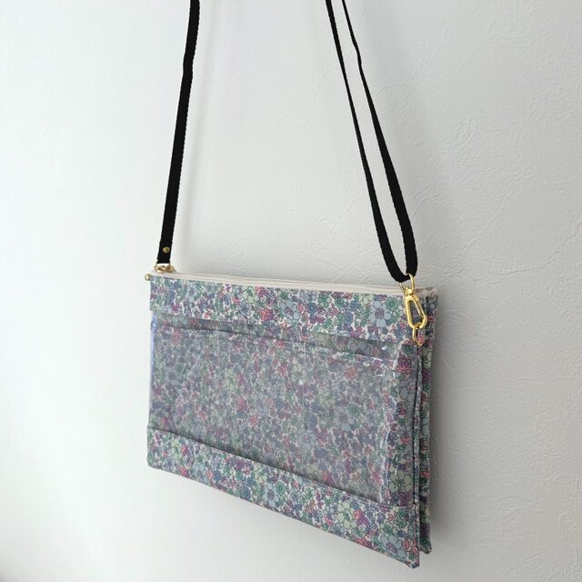 A5サイズも入る！母子手帳・血圧手帳ケース〜FORGET ME NOT - blue〜ダブルファスナーポーチ | iichi 日々の暮らしを心地よくするハンドメイドやアンティークのマーケットプレイス