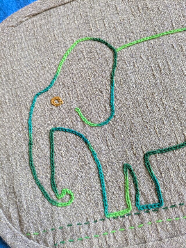 象さんの花瓶敷 7－a グリーン系 | iichi 日々の暮らしを心地よくするハンドメイドやアンティークのマーケットプレイス