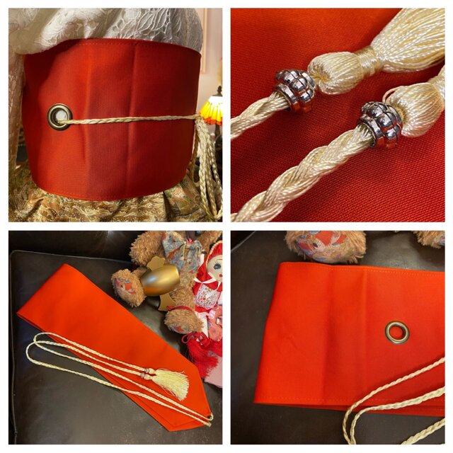 和ロリ 着物 浴衣 ミニ丈 ワンピース ドレス 名古屋帯サッシュベルト リメイク 優雅なベージュに古典的な風景 MKW-24 | iichi 日々の暮らしを心地よくするハンドメイドや ...