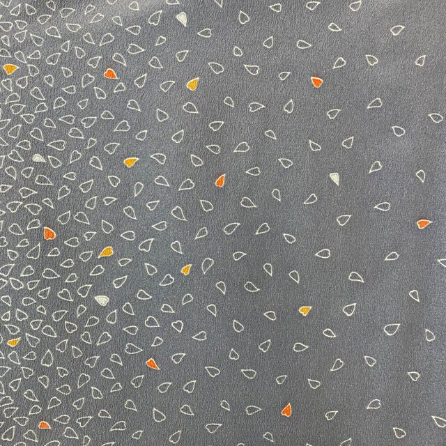 着物 ワンピース リメイク 帯 和洋折衷 夜空に舞い散る星々の優美さを放つような深いブルーに繊細な桜の葉の模様 KW-656 | iichi 日々の暮らしを心地よくするハンドメイドや ...