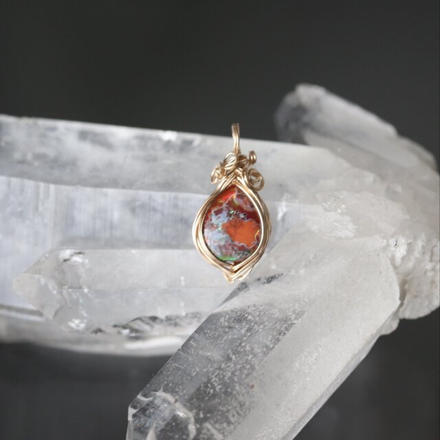 【Petite】カンテラオパール3 ペンダントトップ／ヘッド【14KGF】w54 | iichi 日々の暮らしを心地よくするハンドメイドやアンティークのマーケットプレイス