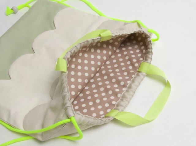 【3点セット】スカラップデザイン 入園入学セット ピュアナチュラルアイボリー Kids | iichi 日々の暮らしを心地よくするハンドメイドやアンティークのマーケットプレイス