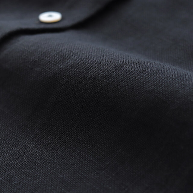 柔らかな リネン シャツブラウス （ネイビーブラック）TP18 | iichi 日々の暮らしを心地よくするハンドメイドやアンティークのマーケットプレイス