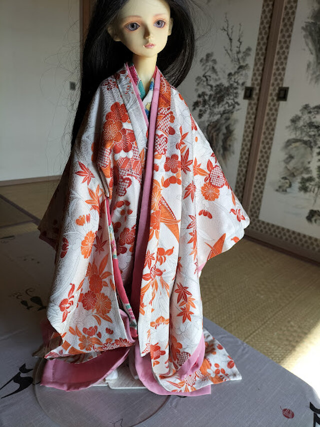 ノーマルSD用 創作打掛（ピンク系） | iichi 日々の暮らしを心地よくするハンドメイドやアンティークのマーケットプレイス