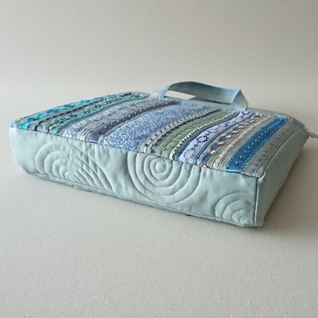 FRANCE RIBBON KINCHAKU MINI TOTE [light blue] | iichi 日々の暮らしを心地よくするハンドメイドやアンティークのマーケットプレイス