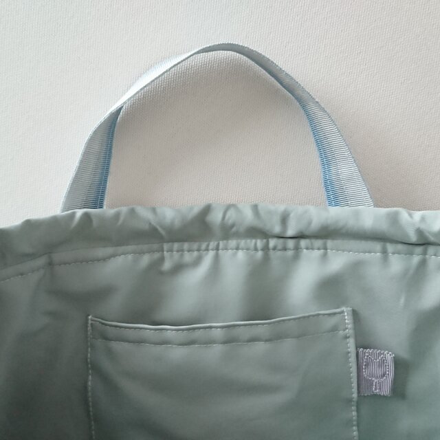 FRANCE RIBBON KINCHAKU MINI TOTE [light blue] | iichi 日々の暮らしを心地よくするハンドメイドやアンティークのマーケットプレイス