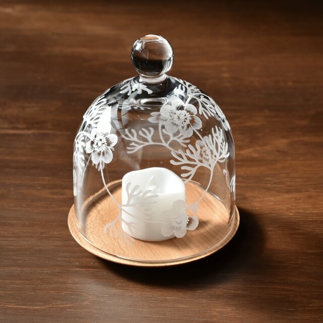 Botanico anemone glass dome S size | iichi 日々の暮らしを心地よくするハンドメイドやアンティークのマーケットプレイス