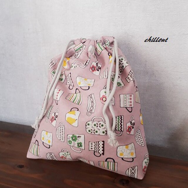 【ソフトリネン】入園バッグ5点セット：ティーカップ：くすみピンク【0406】 | iichi 日々の暮らしを心地よくするハンドメイドやアンティークのマーケットプレイス