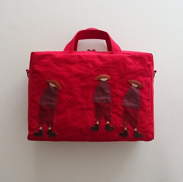 annco vintage canvas 2way bag [red] | iichi 日々の暮らしを心地よくするハンドメイドやアンティークのマーケットプレイス