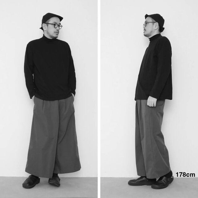 Maki pants - beige / black | iichi 日々の暮らしを心地よくするハンドメイドやアンティークのマーケットプレイス