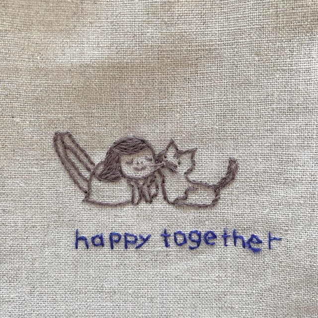 おさんぽ巾着 happy together | iichi 日々の暮らしを心地よくするハンドメイドやアンティークのマーケットプレイス