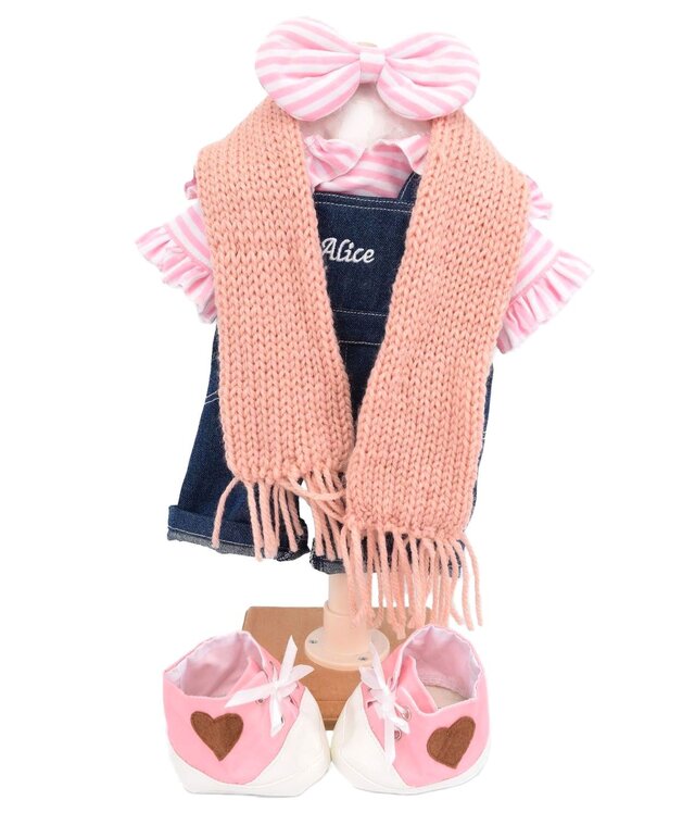 シェリーメイ 服 着せ替え コスチューム マフラー付 オーバーオールコーデ 本体無 Sサイズ用 送料無料 | iichi 日々の暮らしを心地よくするハンドメイドやアンティークのマーケットプレイス