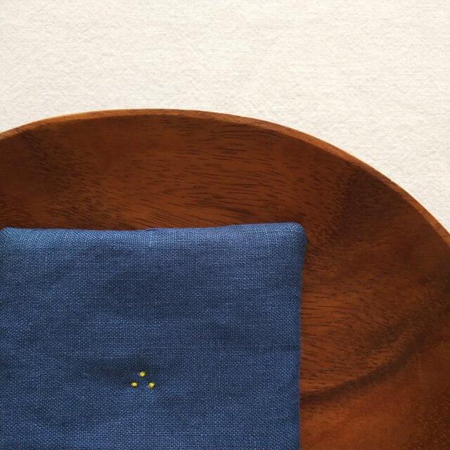 情景コースター／フレンチブルー：夏の大三角／リネン | iichi 日々の暮らしを心地よくするハンドメイドやアンティークのマーケットプレイス