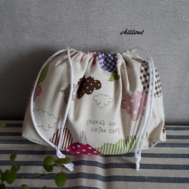【ソフトリネン】入園バッグ5点セット：かわいいピンクの切替セット【0026】 | iichi 日々の暮らしを心地よくするハンドメイドやアンティークのマーケットプレイス