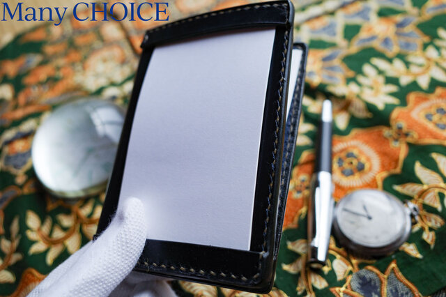 革の宝石ルガトー・ジョッターケース （5×3サイズ）（紺） | iichi 日々の暮らしを心地よくするハンドメイドやアンティークのマーケットプレイス