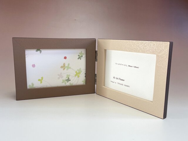 【Sale 50%off】サービスL横ダブルフレーム～コーヒー＆ミルクティー～ | iichi 日々の暮らしを心地よくするハンドメイドやアンティークのマーケットプレイス