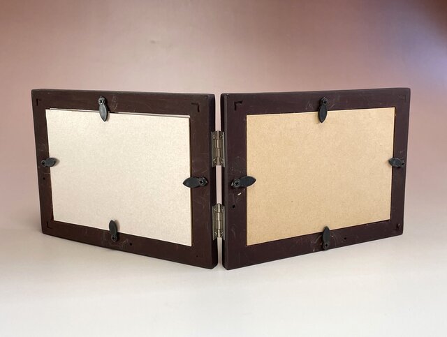 【Sale 50%off】サービスL横ダブルフレーム～コーヒー＆ミルクティー～ | iichi 日々の暮らしを心地よくするハンドメイドやアンティークのマーケットプレイス