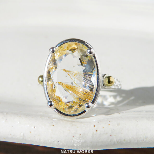 リモナイトinトパーズ リング / Limonite in Topaz Ring | iichi 日々の暮らしを心地よくするハンドメイドやアンティークのマーケットプレイス