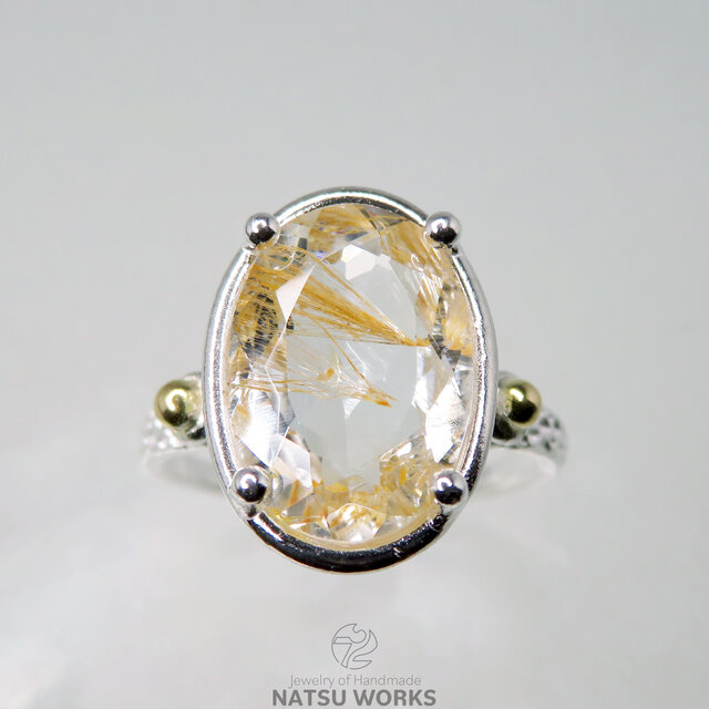 リモナイトinトパーズ リング / Limonite in Topaz Ring | iichi 日々の暮らしを心地よくするハンドメイドやアンティークのマーケットプレイス