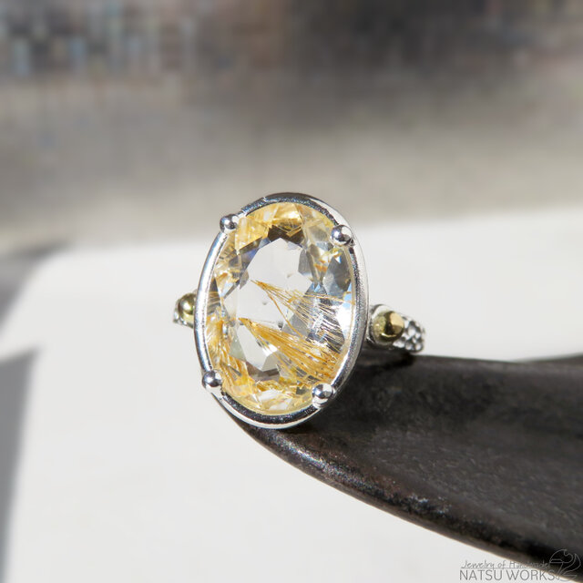 リモナイトinトパーズ リング / Limonite in Topaz Ring | iichi 日々の暮らしを心地よくするハンドメイドやアンティークのマーケットプレイス