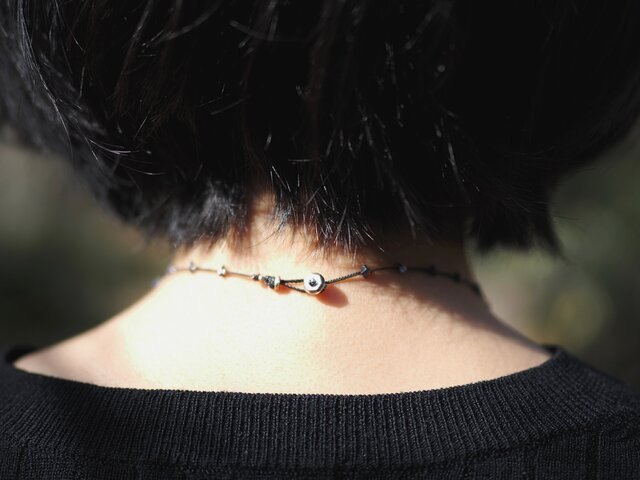 -Antique garnet- short necklace | iichi 日々の暮らしを心地よくするハンドメイドやアンティークのマーケットプレイス