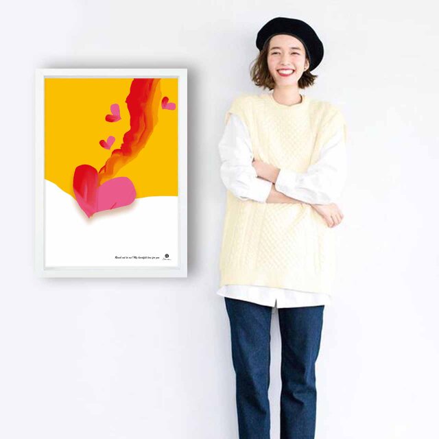 想いよ届け 送料無料 個性が見つかるseiのサイト イラスト アート ポスター アートポスター A3 3348 | iichi 日々の暮らしを心地よくするハンドメイドやアンティークのマーケットプレイス