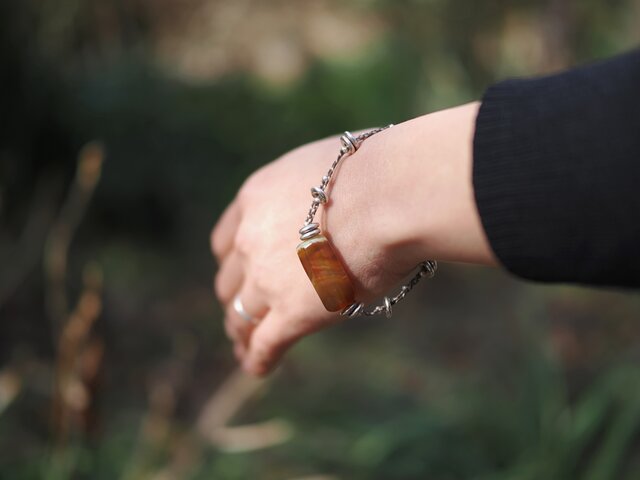 -Agate- double code bracelet | iichi 日々の暮らしを心地よくするハンドメイドやアンティークのマーケットプレイス