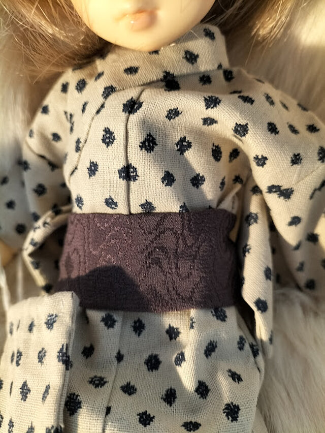 ★sale YSD用 浴衣と帯（白絣） 送料込み | iichi 日々の暮らしを心地よくするハンドメイドやアンティークのマーケットプレイス