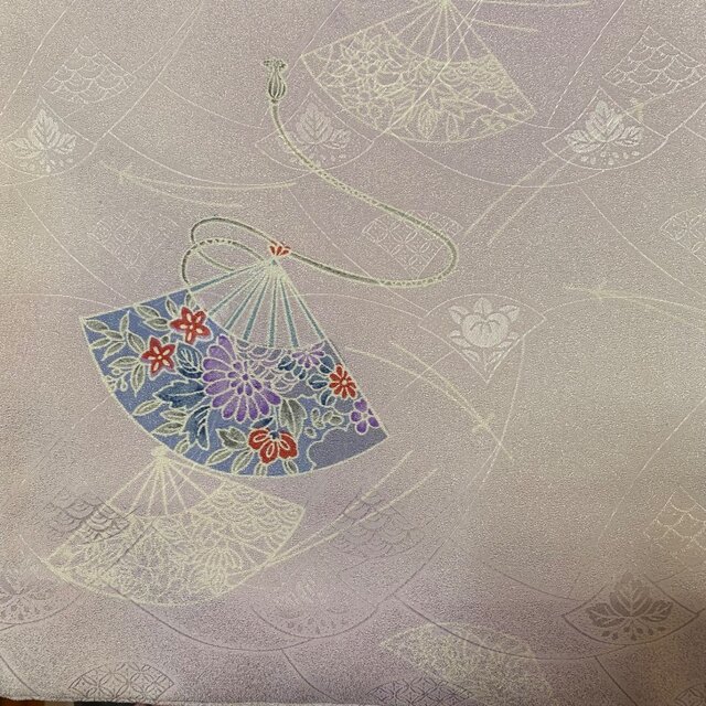 着物 リメイク ワンピース ドレス｜洗える 化繊 帯サッシュベルト｜和洋折衷 淡いラベンダーカラーが美しいKW-734 | iichi 日々の暮らしを心地よくするハンドメイドやアンティークの ...